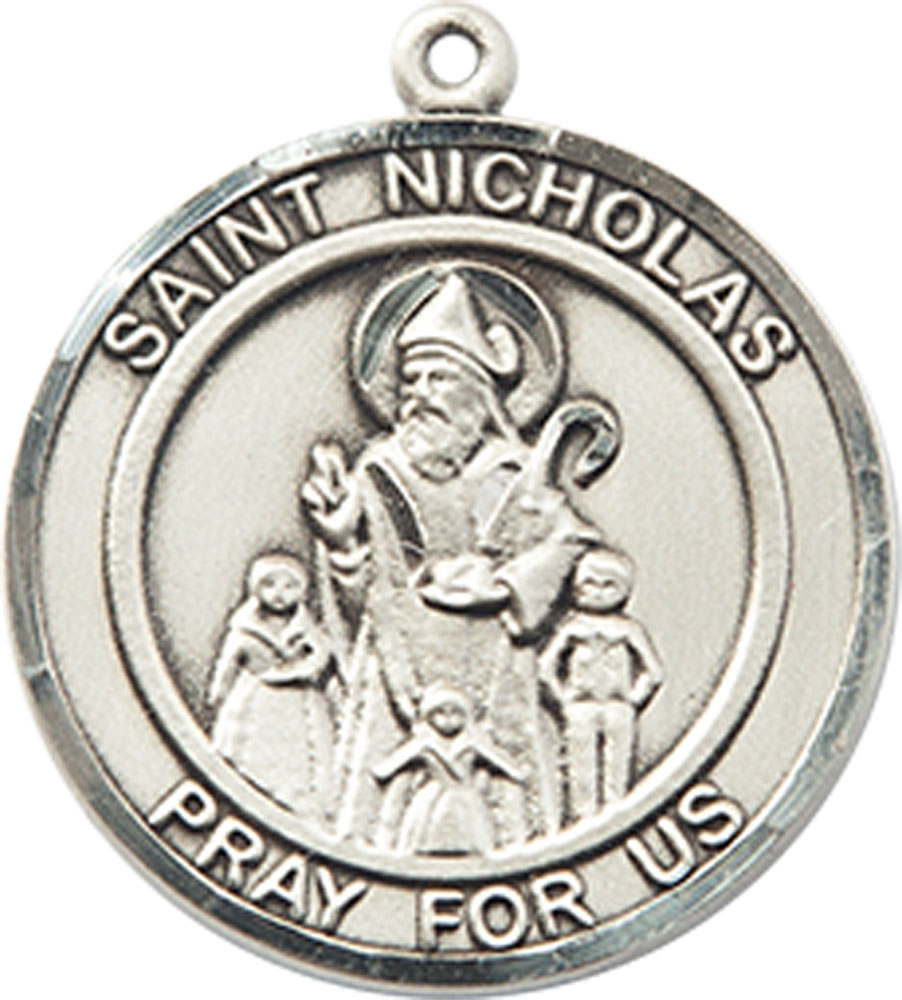 Sterling Silver Saint Nicholas Medal | A.T. Merhaut, Inc.