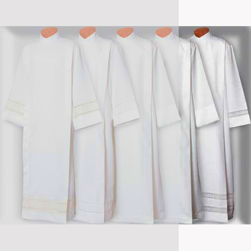 [GA-4882-XS-VEL] Washable Embroidered Cassock Alb (X-Small, Velcro)