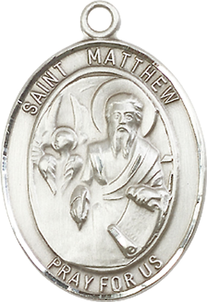 Sterling Silver Saint Matthew the Apostle Medal | A.T. Merhaut, Inc.