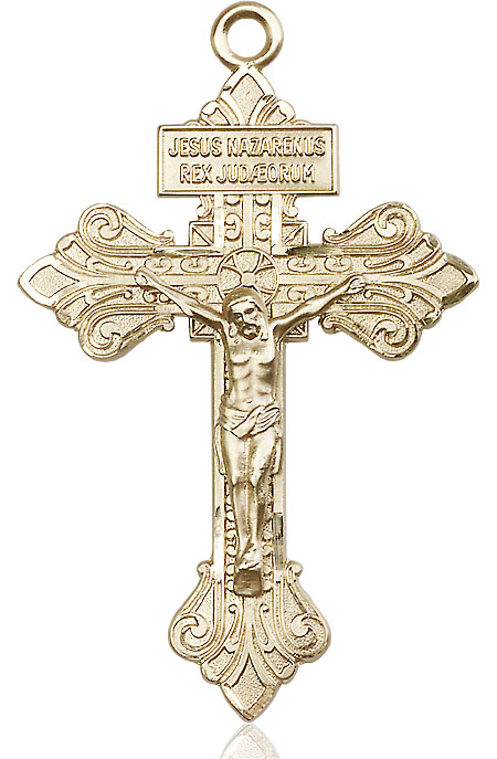 14kt Gold Filled Crucifix Medal | A.T. Merhaut, Inc.