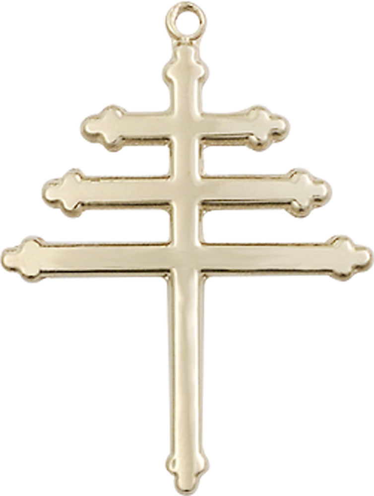 14kt Gold Filled Maronite Cross Medal | A.T. Merhaut, Inc.