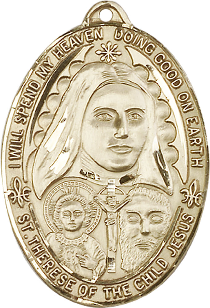 14kt Gold Saint Therese of the Child of Jesus Medal | A.T. Merhaut, Inc.