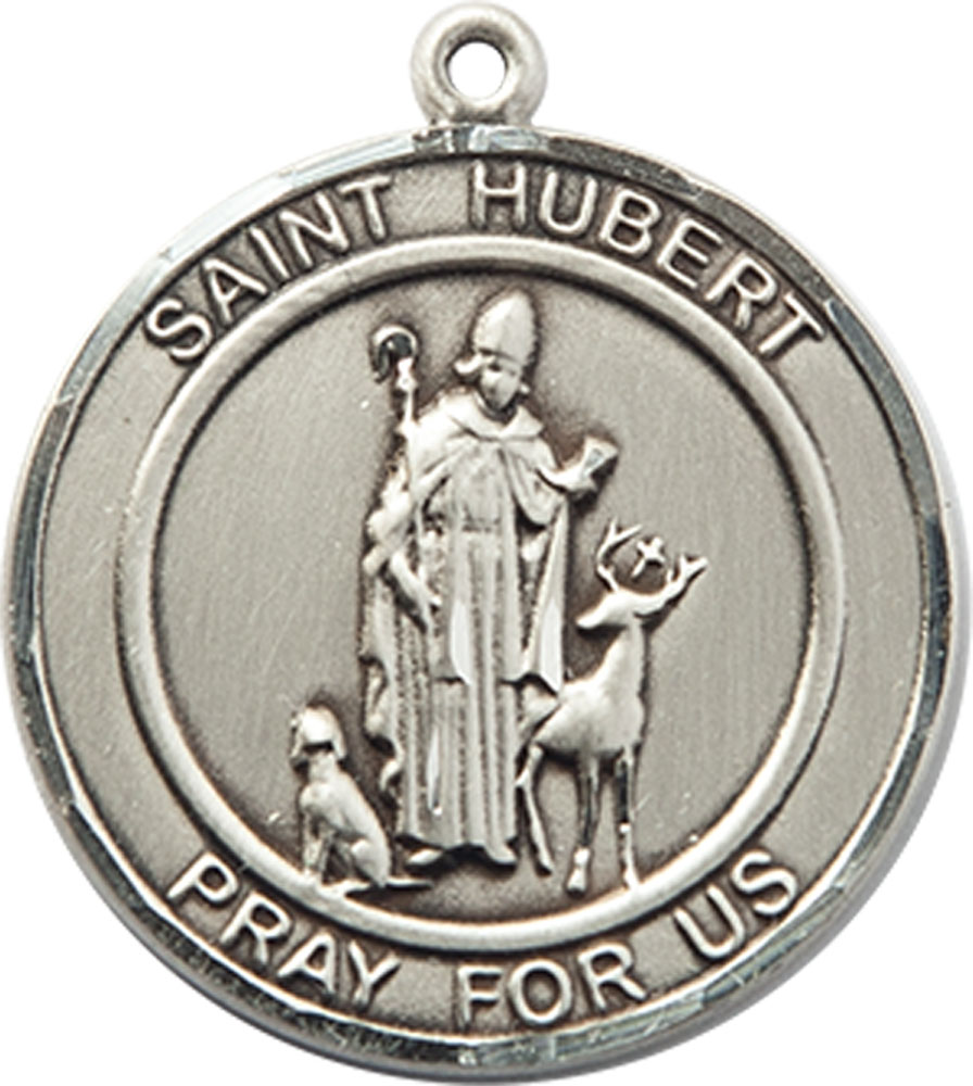 Sterling Silver Saint Hubert of Liege Medal | A.T. Merhaut, Inc.